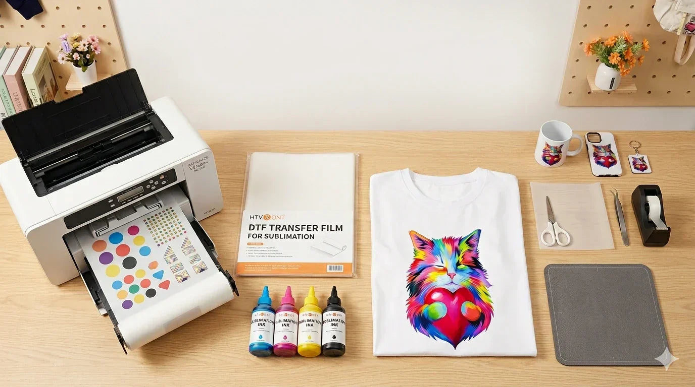 How to Use DTF Transfer Film with Sublimation Printer – HTVRONT