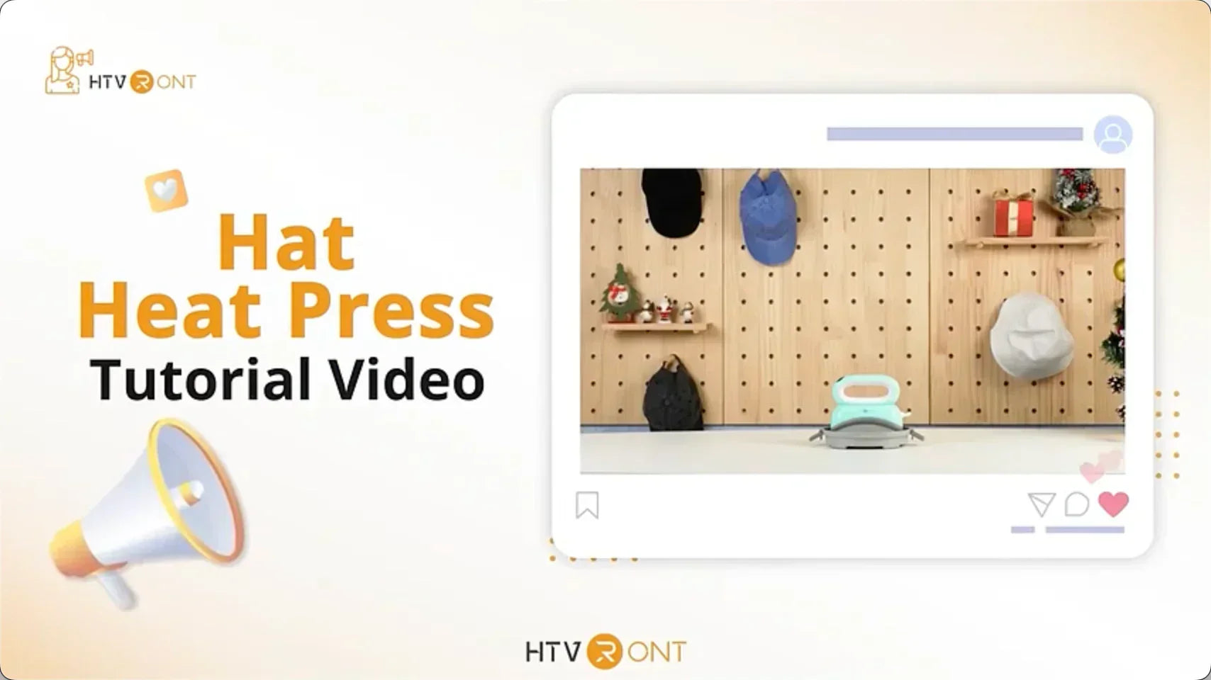 How to use hat heat press – HTVRONT