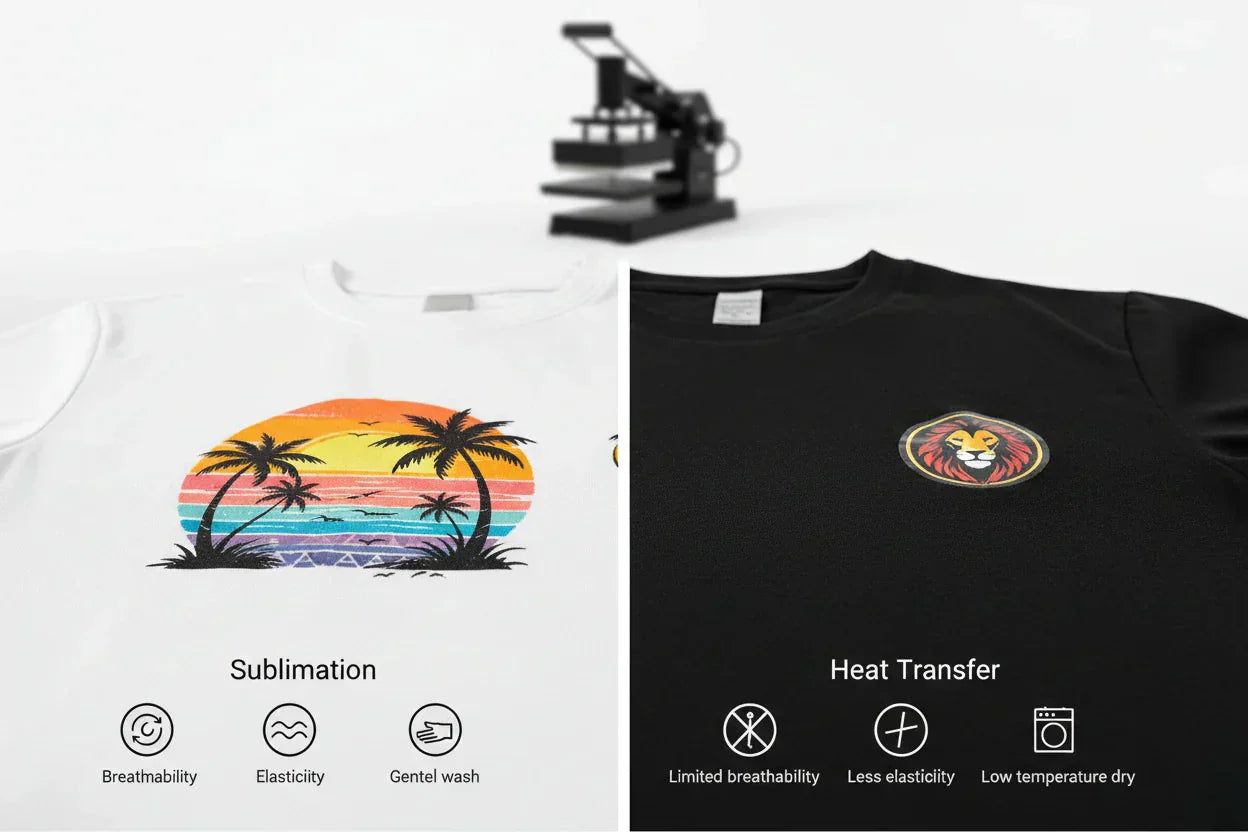 Sublimation vs Heat Transfer: Wear & Wash Differences – HTVRONT
