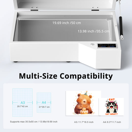 HTVRONT A3 DTF Oven for DTF Printer