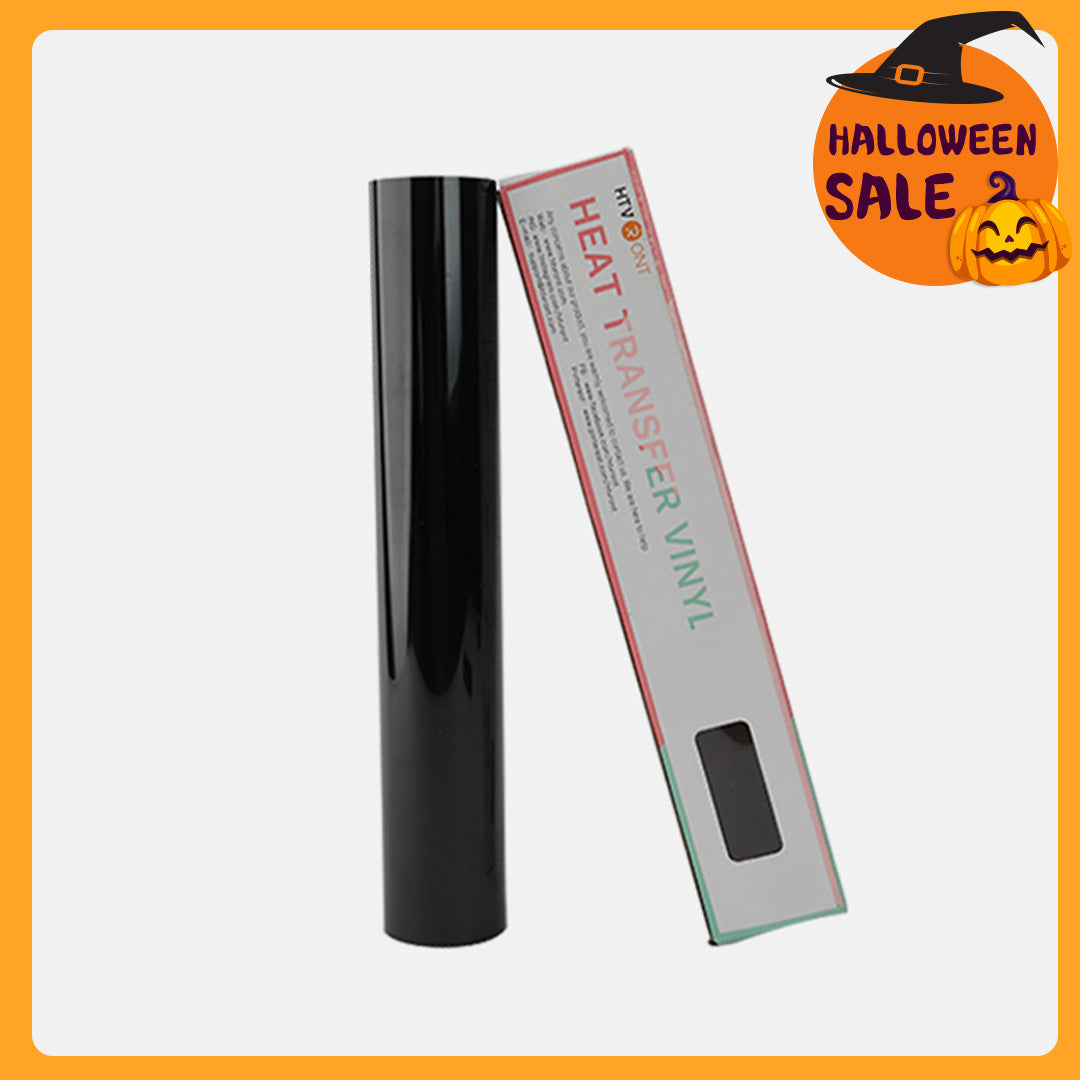 Black Iron on Vinyl | Black Heat Transfer Vinyl Roll 12" x 10 Ft – HTVRONT