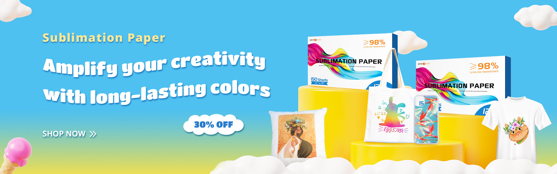 Amplify your creativity with long-lasting colors!Sublimation paper ...