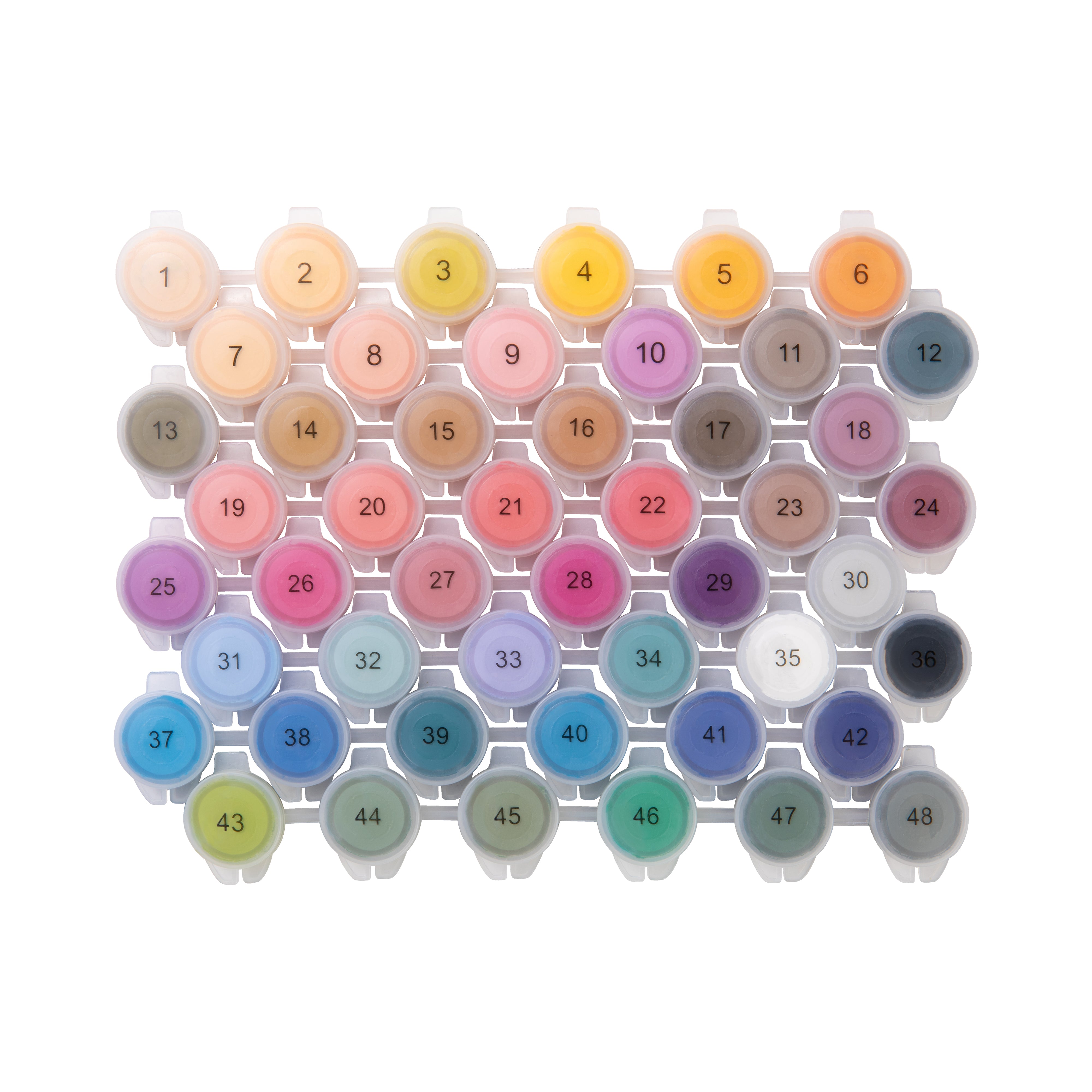 [LOKLiK iPaint]48 Colors Acrylic Paint Set (3ml each) *1 – HTVRONT
