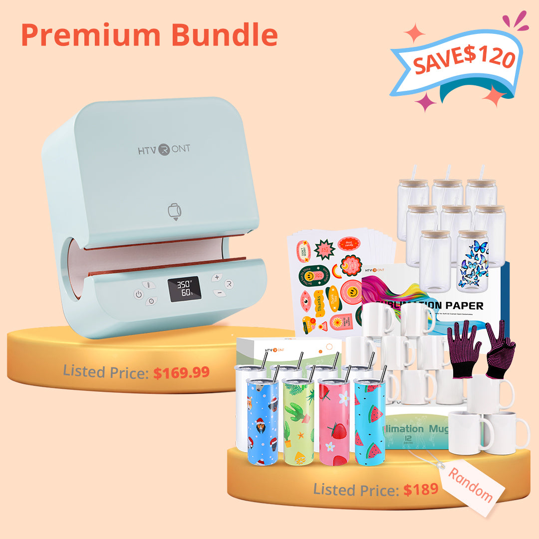 [Premium Bundle] Auto Tumbler Heat Press Machine+Super Valued Box – HTVRONT