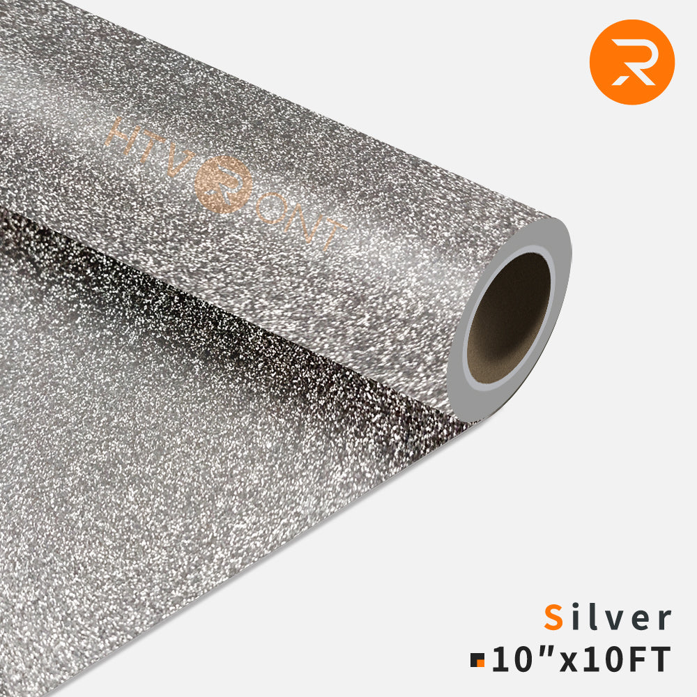 Gold Glitter HTV Vinyl, Glitter Iron on Vinyl Roll 10''x10 Ft – HTVRONT