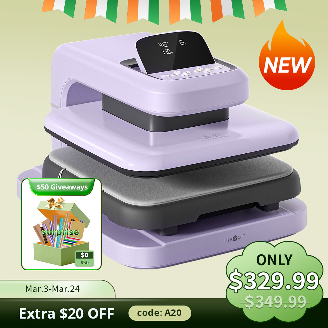 HTVRONT Auto Heat Press 2-Digit - 15" x 15" - HTVRONT