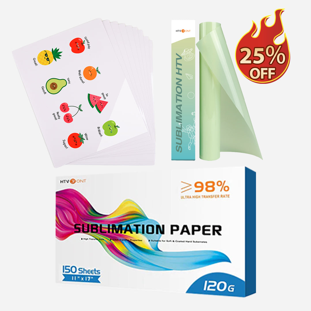 [Sublimation Kit] Sublimation Paper & HTV & Sticker Paper Bundle – HTVRONT